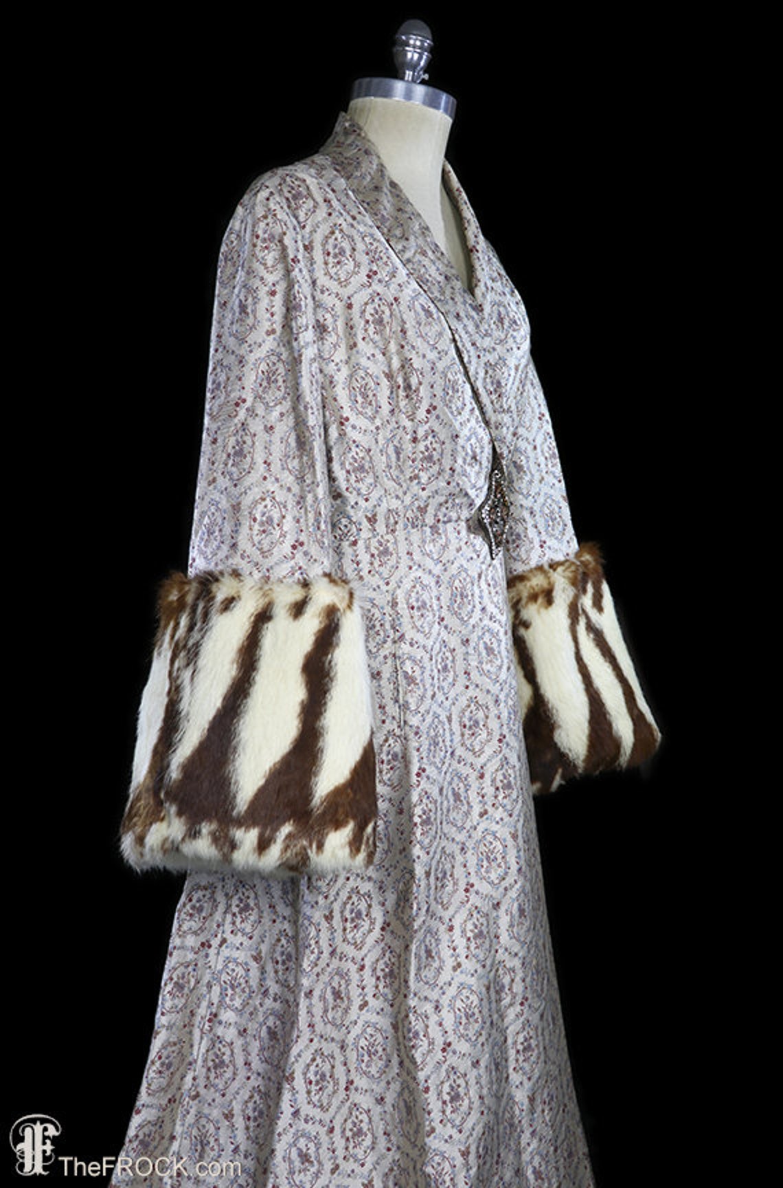 1930s Coat, Art Deco Robe Dressing Gown, Antique Opera Fur Big Huge ...