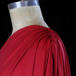 Halston Single Sleeve Toga Dress, Vintage Grecian Goddess Evening Gown ...