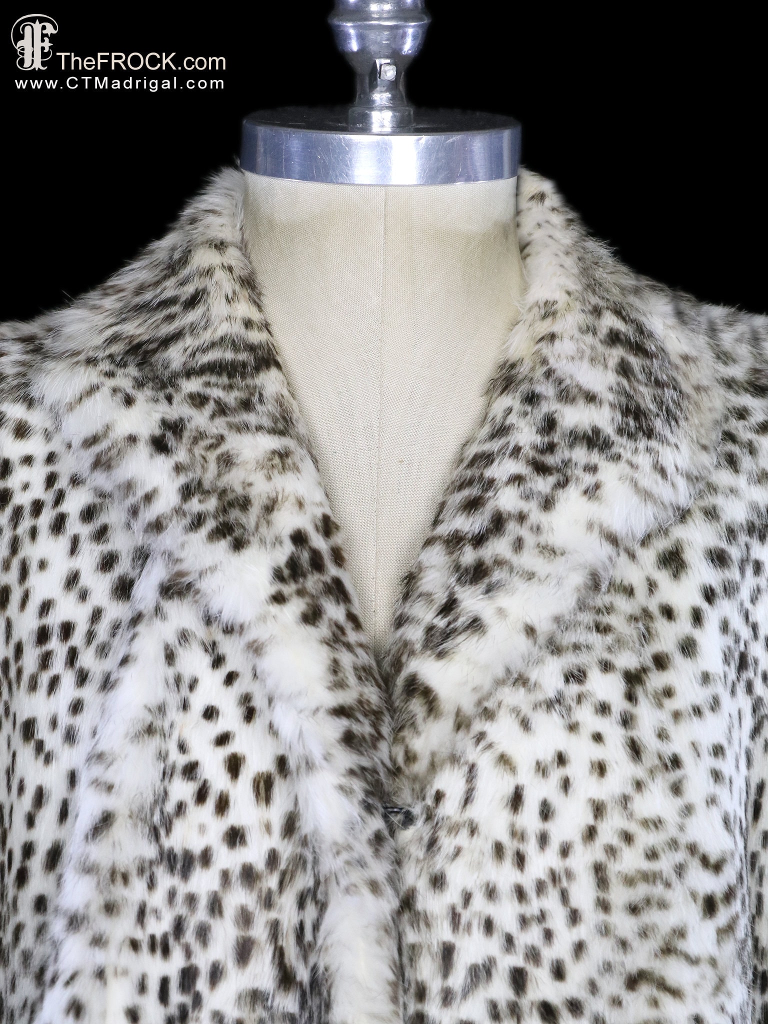 Spotted Fur Coat Vintage Rabbit Jacket, Animal Leopard Cheetah Lynx ...