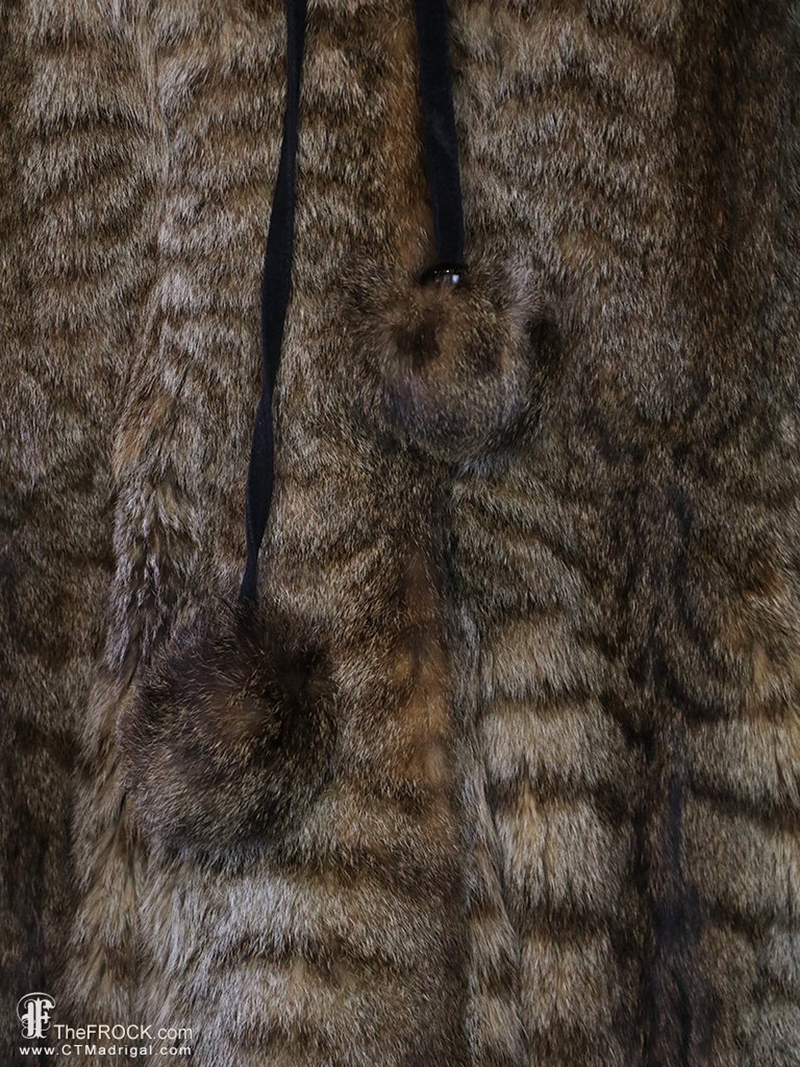 Long Fur Coat, Spotted Rabbit Fur Jacket Hood Hooded, Animal Print ...
