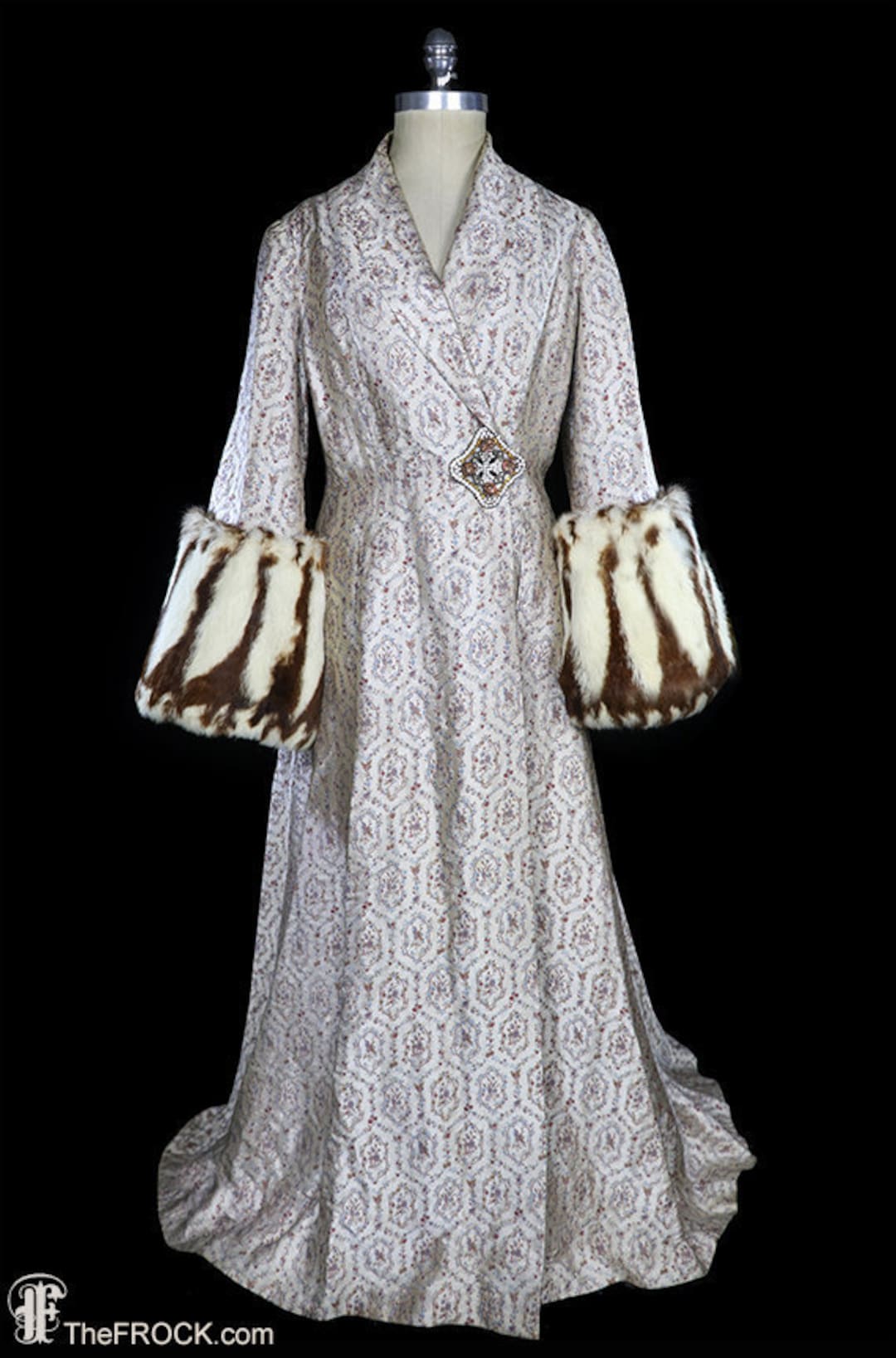 1930s Coat, Art Deco Robe Dressing Gown, Antique Opera Fur Big Huge ...