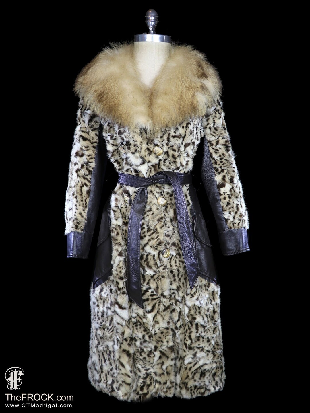 Spotted Fur Coat, Stenciled Rabbit With Leopard Cheetah Lynx Pattern ...