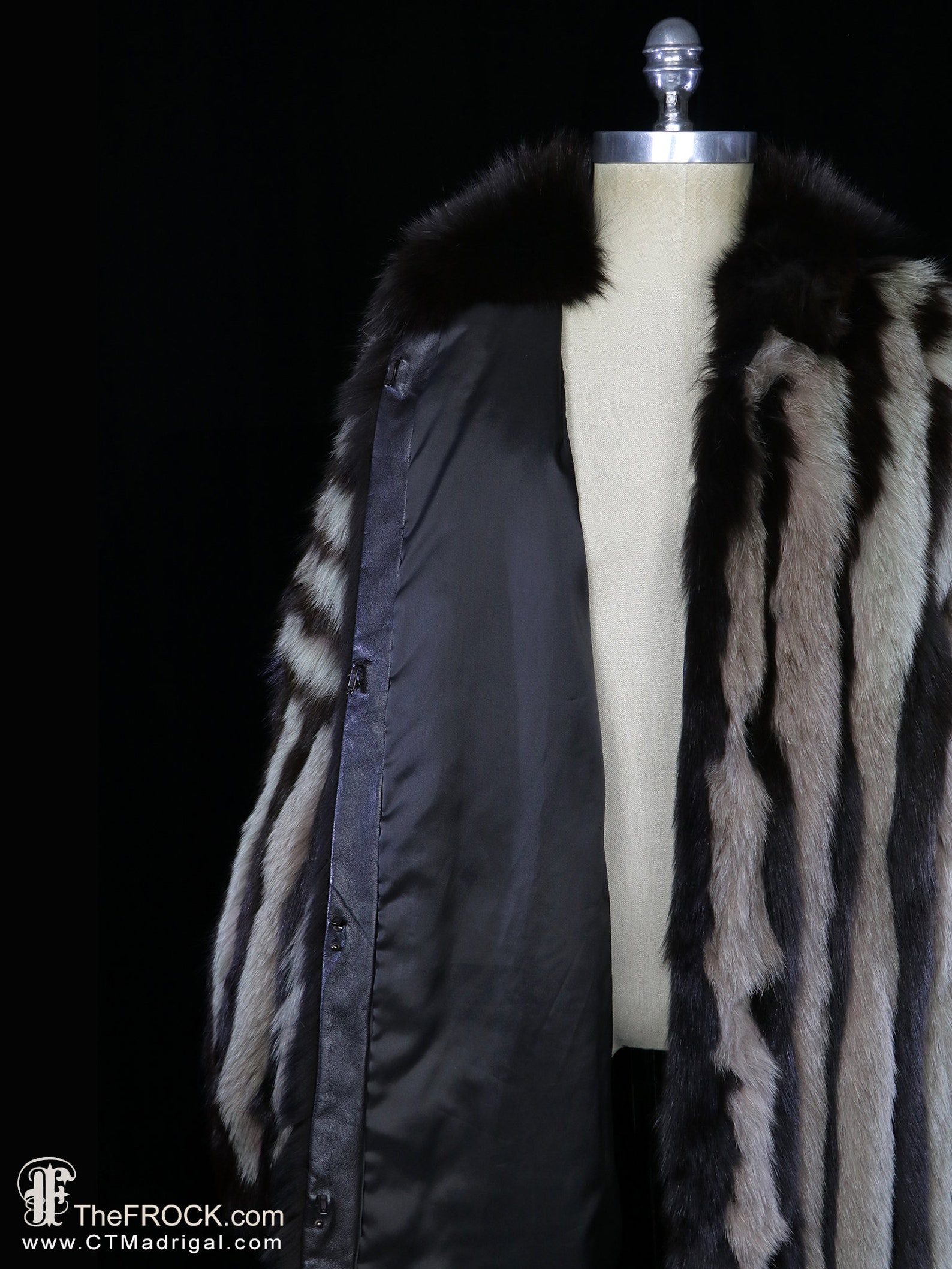 Striped Fur Coat Vintage Rabbit Jacket, Stripe Animal Zebra Tiger Print ...