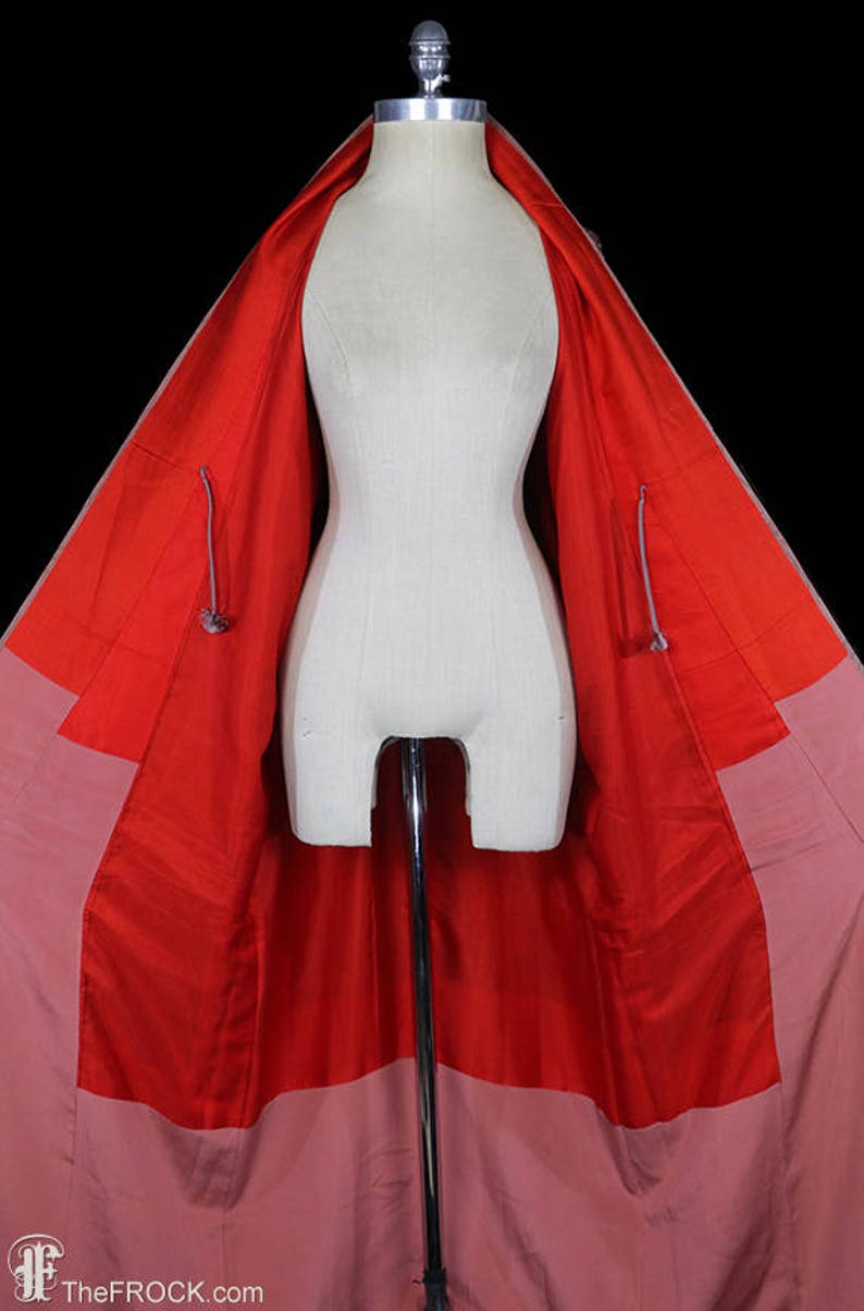 Vintage Art Deco Silk Kimono, Robe or Coat or Dressing Gown, Brown ...