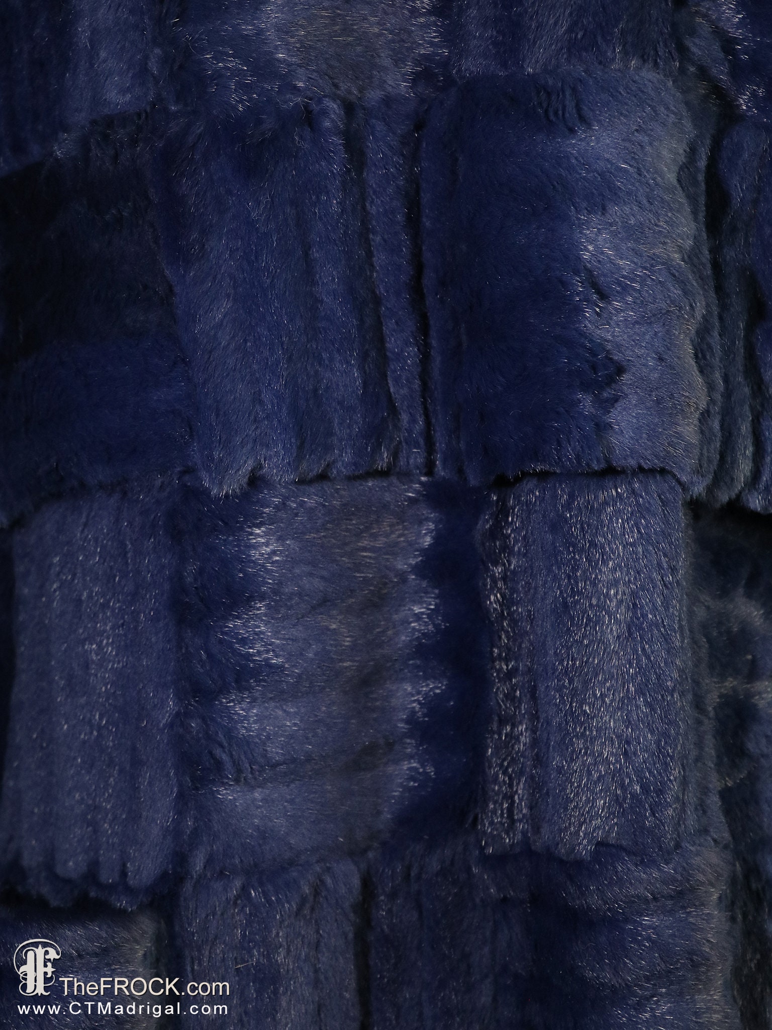 Blue Fur Coat, Dyed Carved Rabbit Jacket, Mod Trench Coat, Rockstar ...
