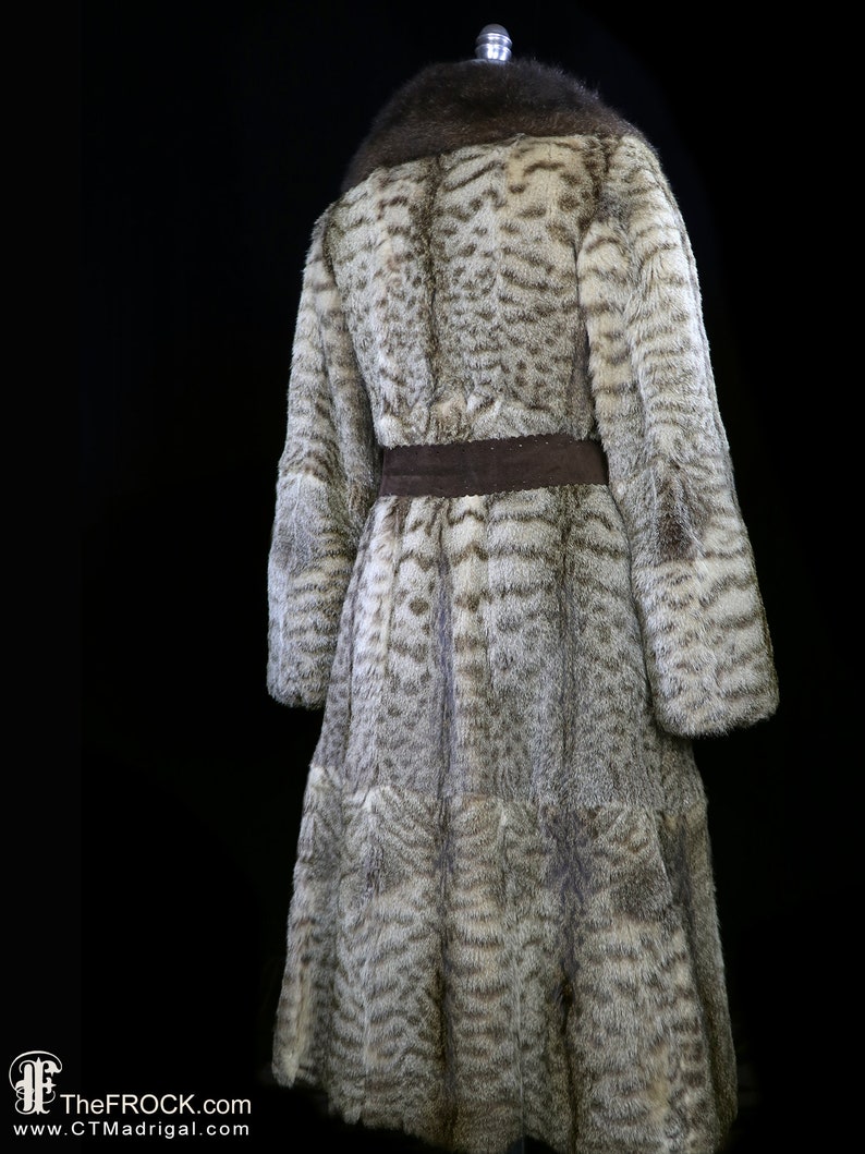 Spotted Fur Coat Vintage Rabbit Jacket, Animal Leopard Cheetah Lynx ...