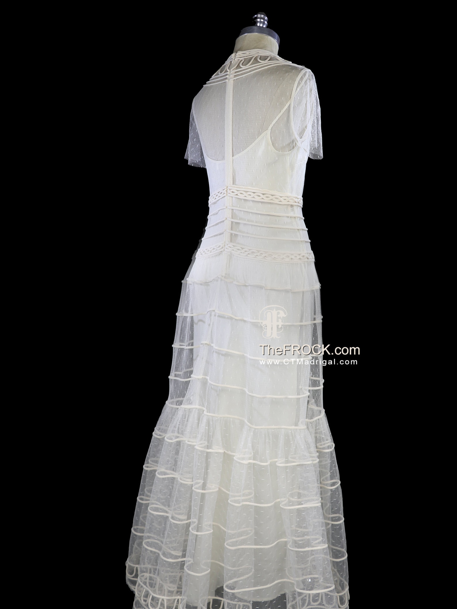 Valentino Maxi Dress or Wedding Gown Mermaid Hem Short Sleeve English ...