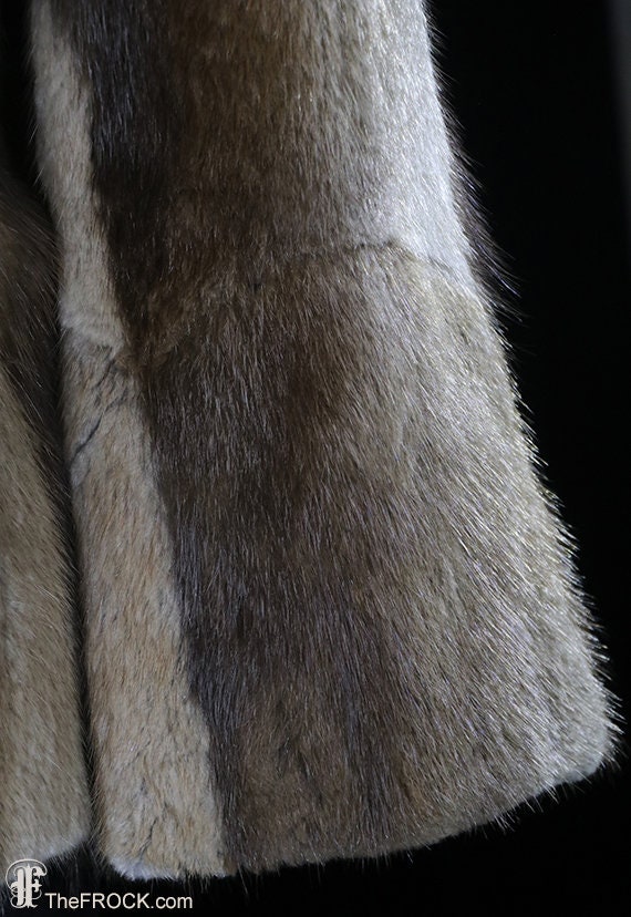 1970s Pierre Balmain fur jacket, brown ivory, boho bo… - Gem
