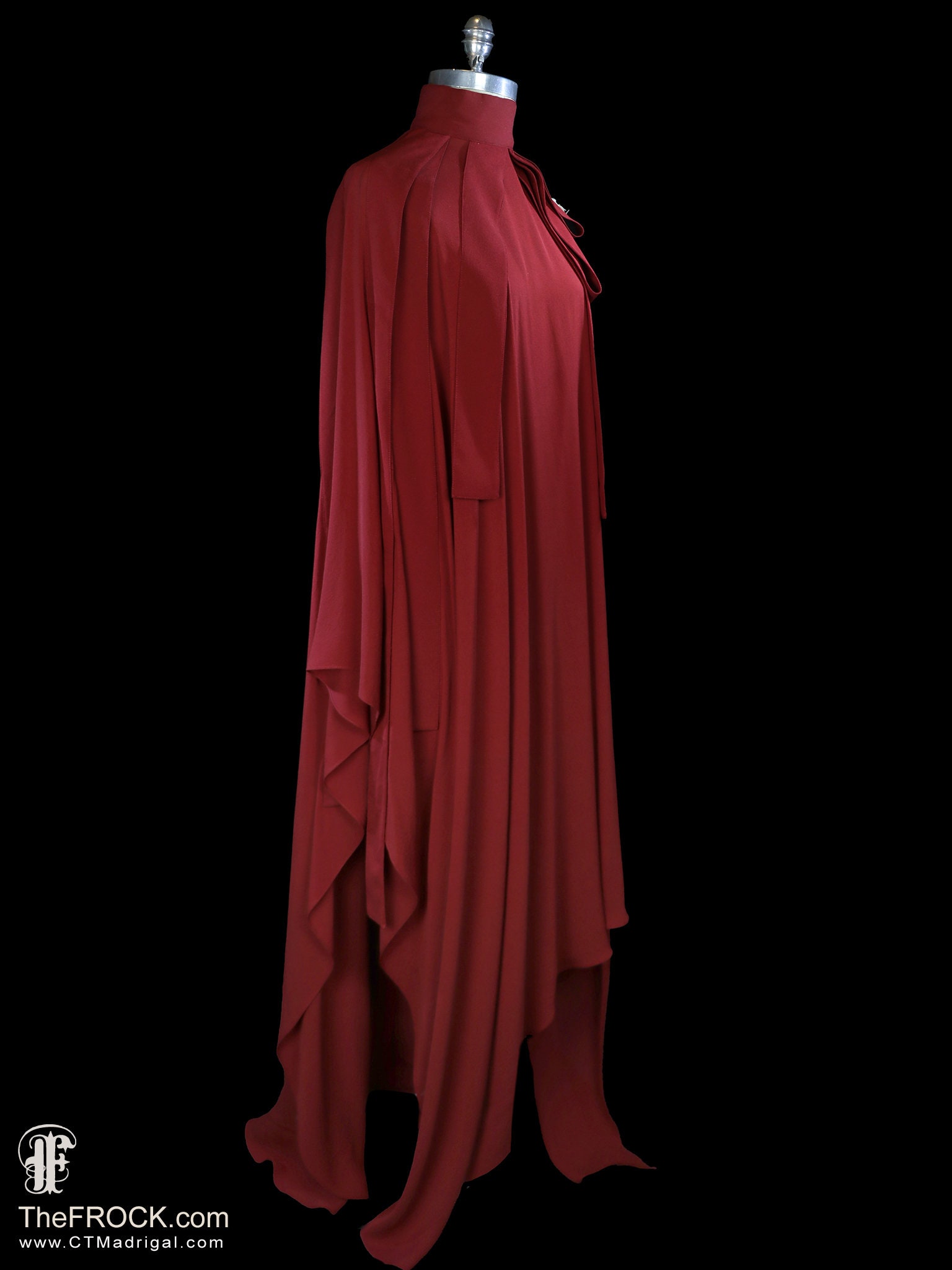 Givenchy Caftan Maxi Dress, Silk Gown Red Wine Grecian Goddess Toga ...