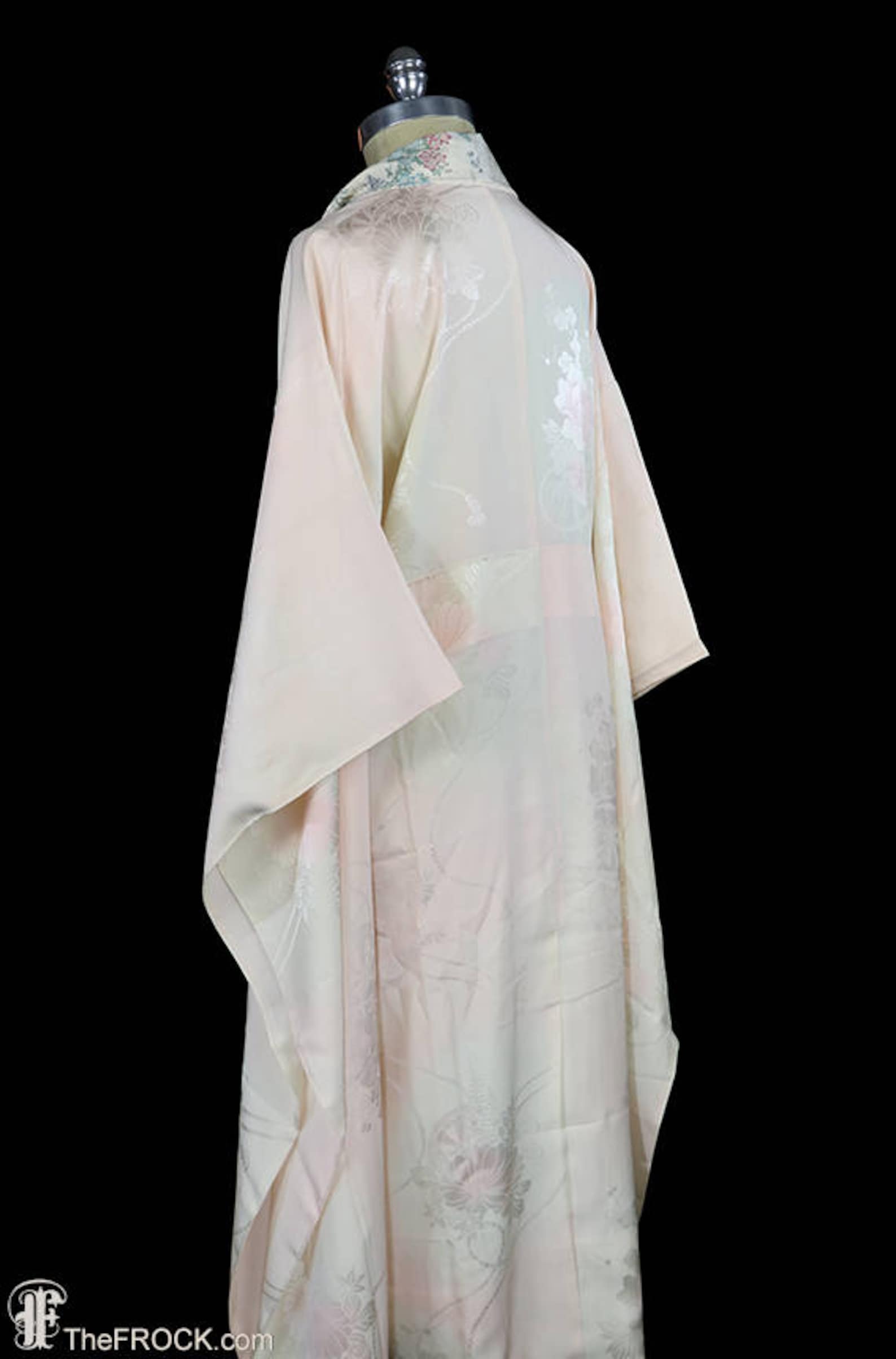 1930s Art Deco Dressing Gown Kimono Robe Silk Floral - Etsy