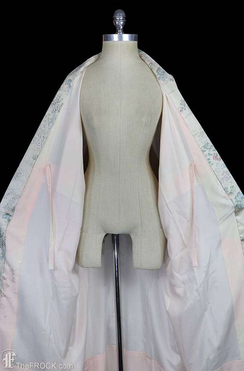 1930s Art Deco Dressing Gown Kimono Robe Silk Floral - Etsy