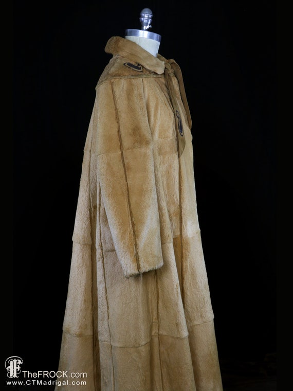 1970s fur coat, suede fox sheared jacket, boho bohemi… - Gem