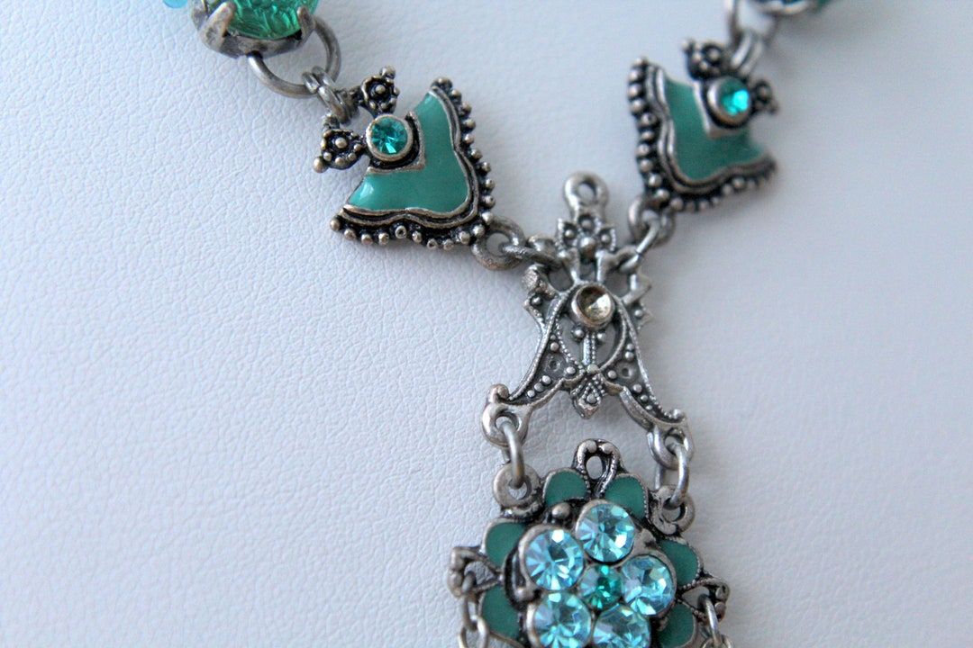 Vintage Necklace, H Dubin Jewellery, Petite Linked Necklace, Mixed ...