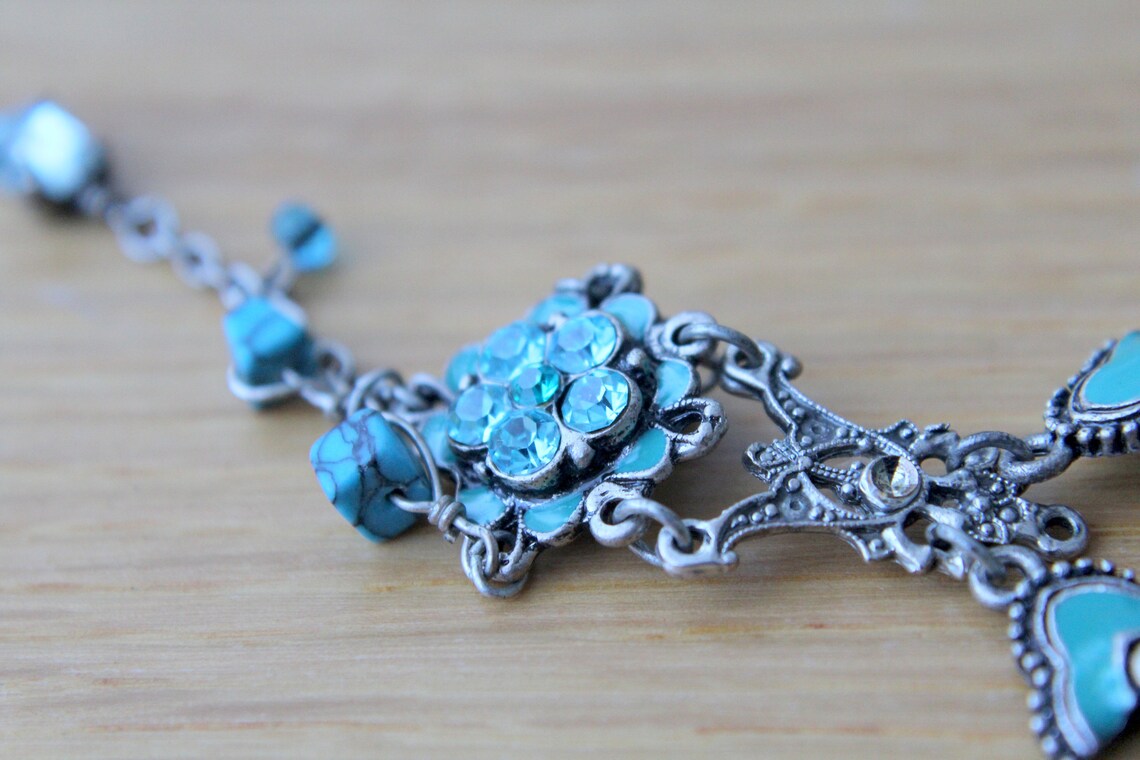 Vintage Necklace, H Dubin Jewellery, Petite Linked Necklace, Mixed ...
