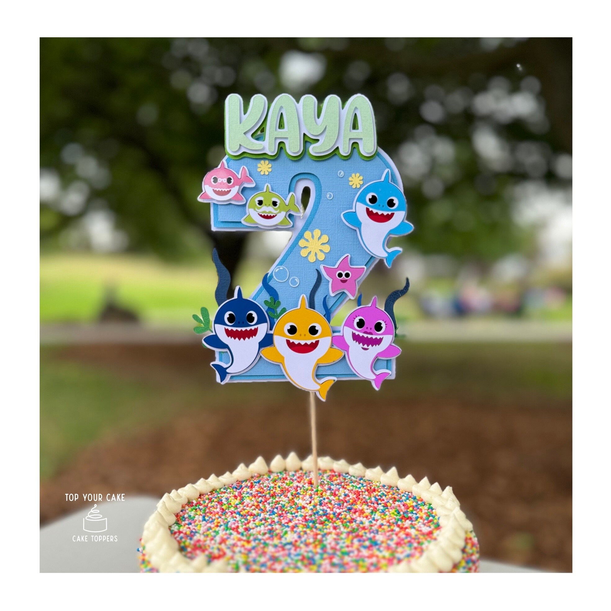 Baby Shark Cake Topper | Baby Shark Topper | Custom Made Topper | 3D ...