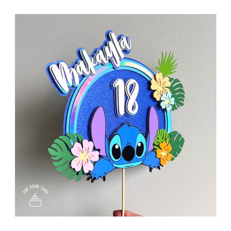 Lilo and Stitch Cake Topper | Lilo & Stitch Topper | Custom Made Topper ...