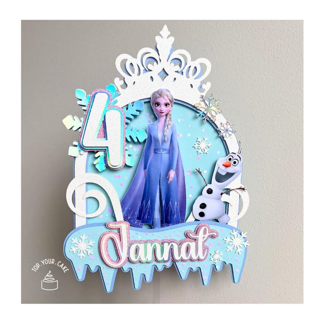Elsa Cake Topper | Frozen Inspired, 3D Layered Cardstock, Girly Party ...