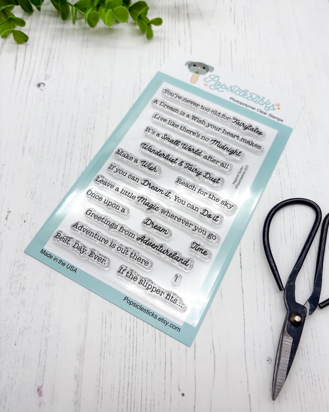 Happiest Quotes Stamp Set - Etsy