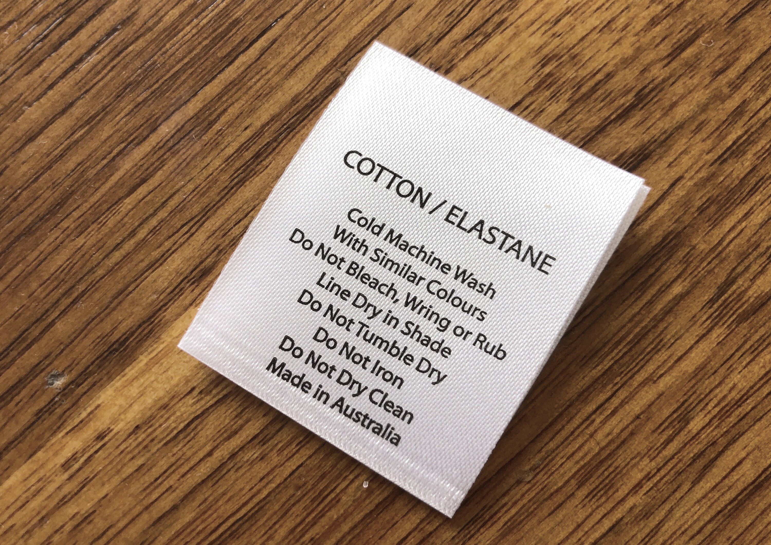 Washing Care Instructions Labels Satin Labels Cotton - Etsy