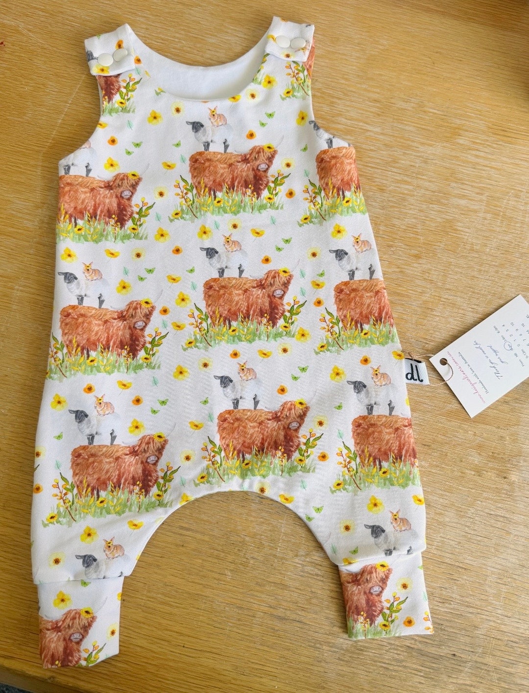 Highland Cow Romper, Baby Harem, Heilan Coo, Unisex Clothes, Scottish ...