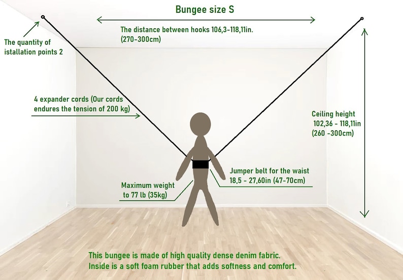 Bungee Jumping and Trapeze for Kids Outdoor and Indoor Swing - Etsy