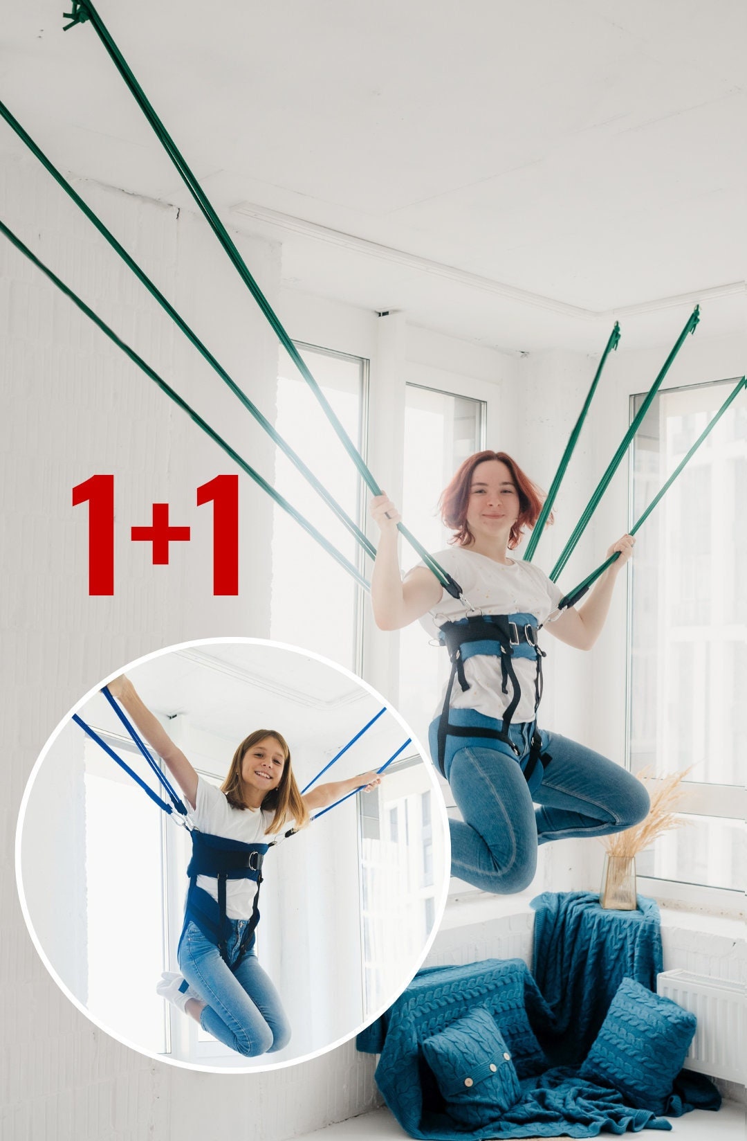 Bungee Jumping Set 1+1 for Children and Adults. Simulator, Children's ...