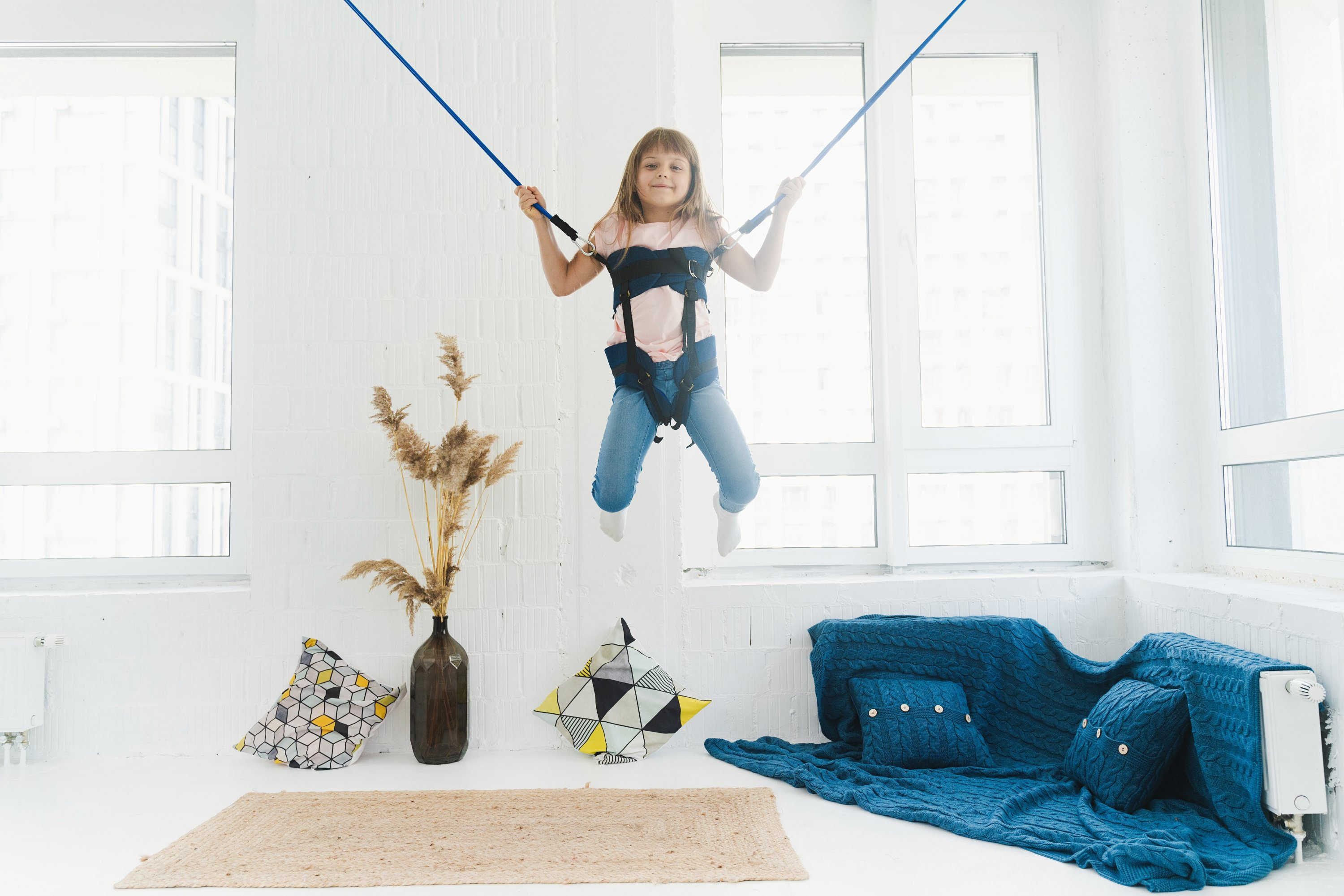 Bungee for Home. Toddler Gym Bungee Jumper Exerciser for Kids 2-7 Years ...