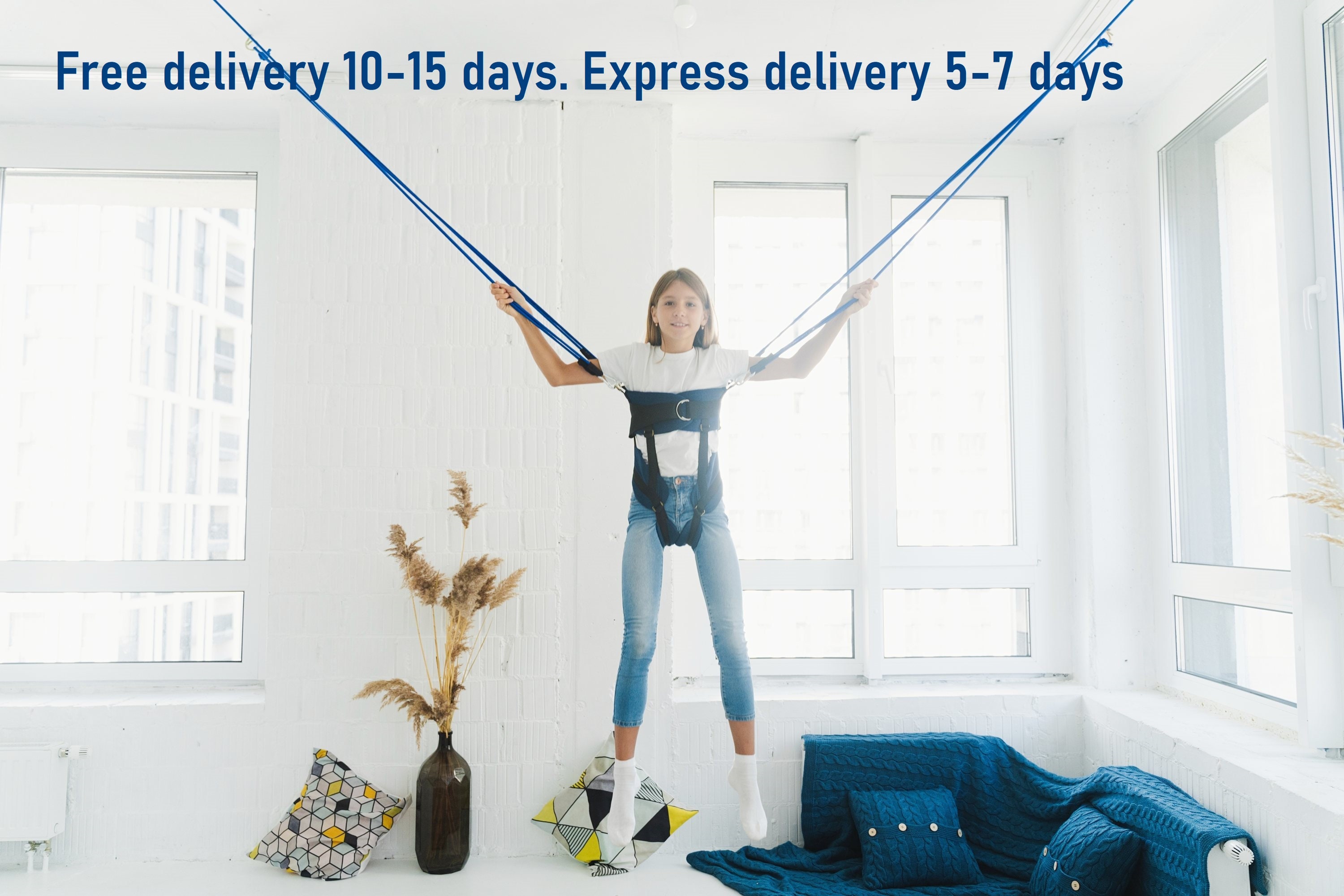 Indoor Bungee Jumping Size M for Kids 5-14 Years Home Bungee Playground ...