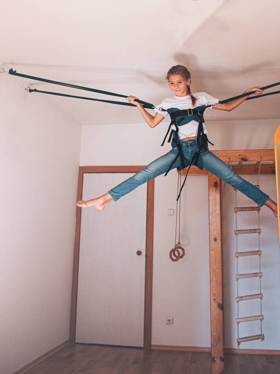 Indoor Bungee Jumping Size M for Kids 5-14 Years Home Bungee | Etsy