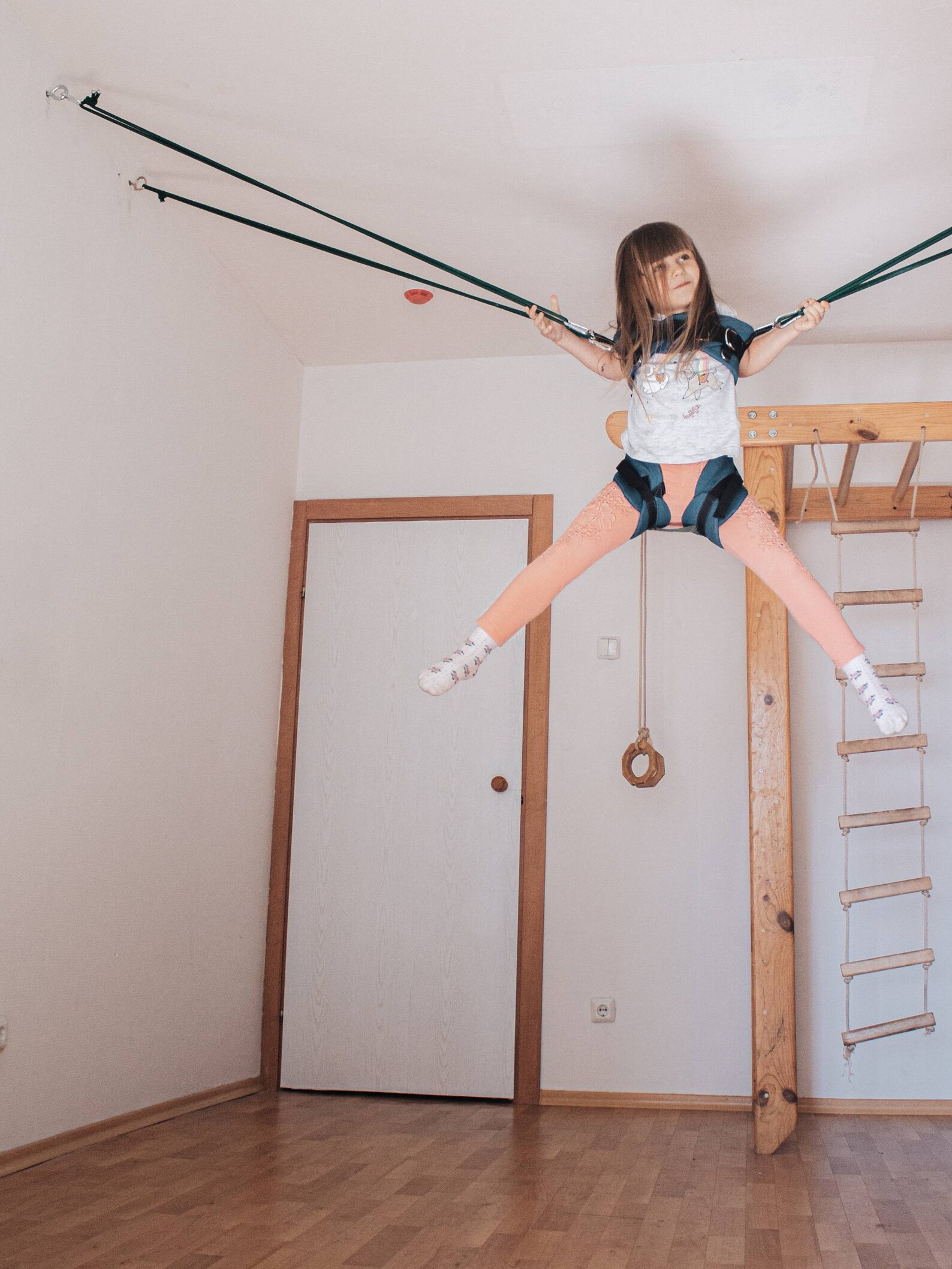 Additional Expander Cords to Increase Jumping. Kids Swing. Bungee ...