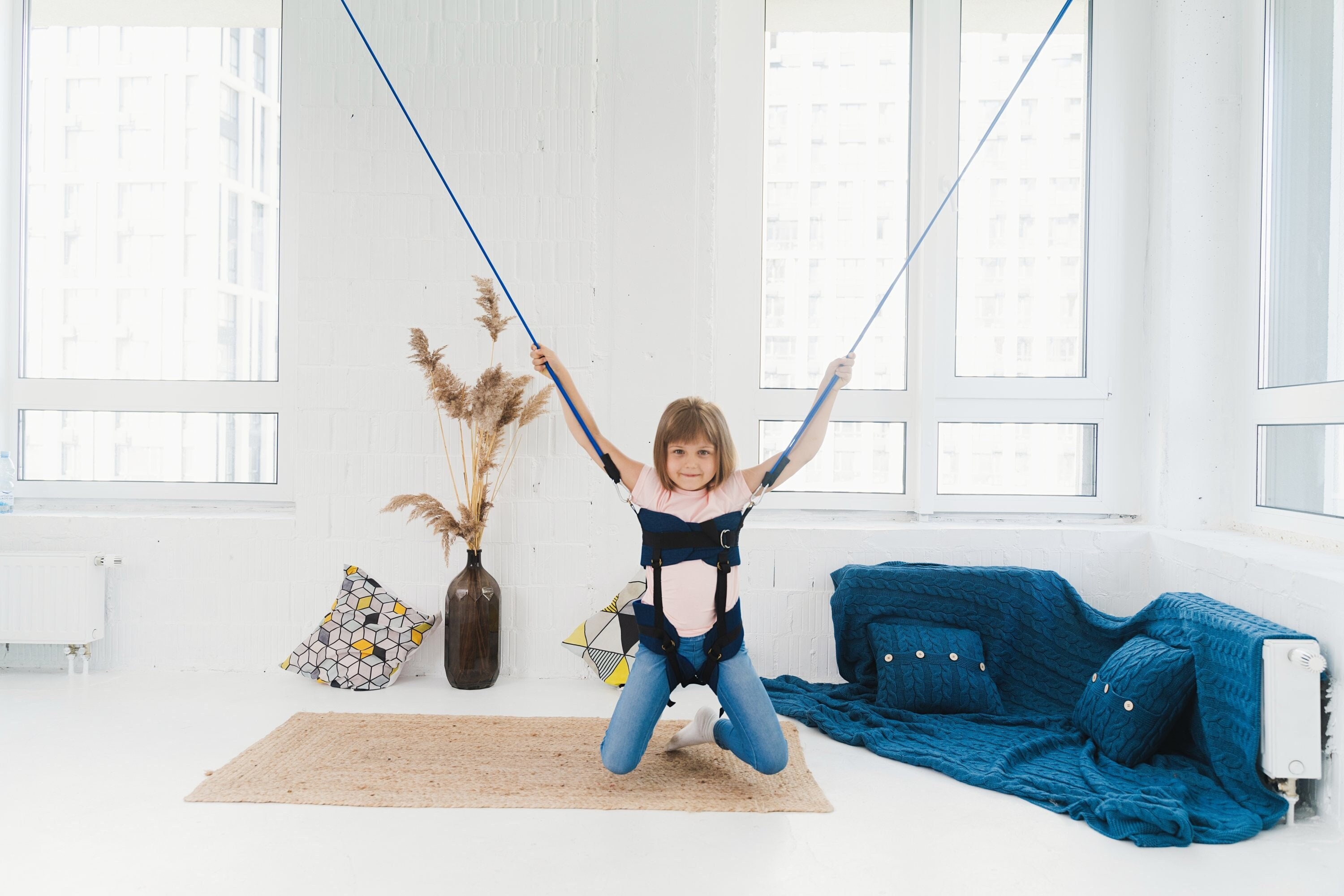 Bungee for Home. Toddler Gym Bungee Jumper Exerciser for Kids 2-7 Years ...