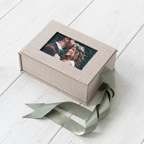 Memory Box 4x6 Linen Photo Box for 40 Photos Presentation - Etsy