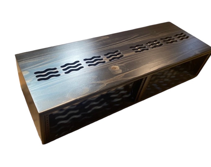 Double Bay Desktop Studio Equipment Rack - Ships Assembled - Handmade ...