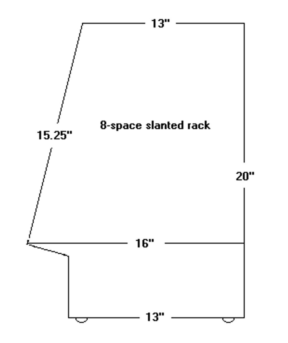 Nice-racks Slanted 8-space Studio Rack, Choose Your Stain, FREE ...