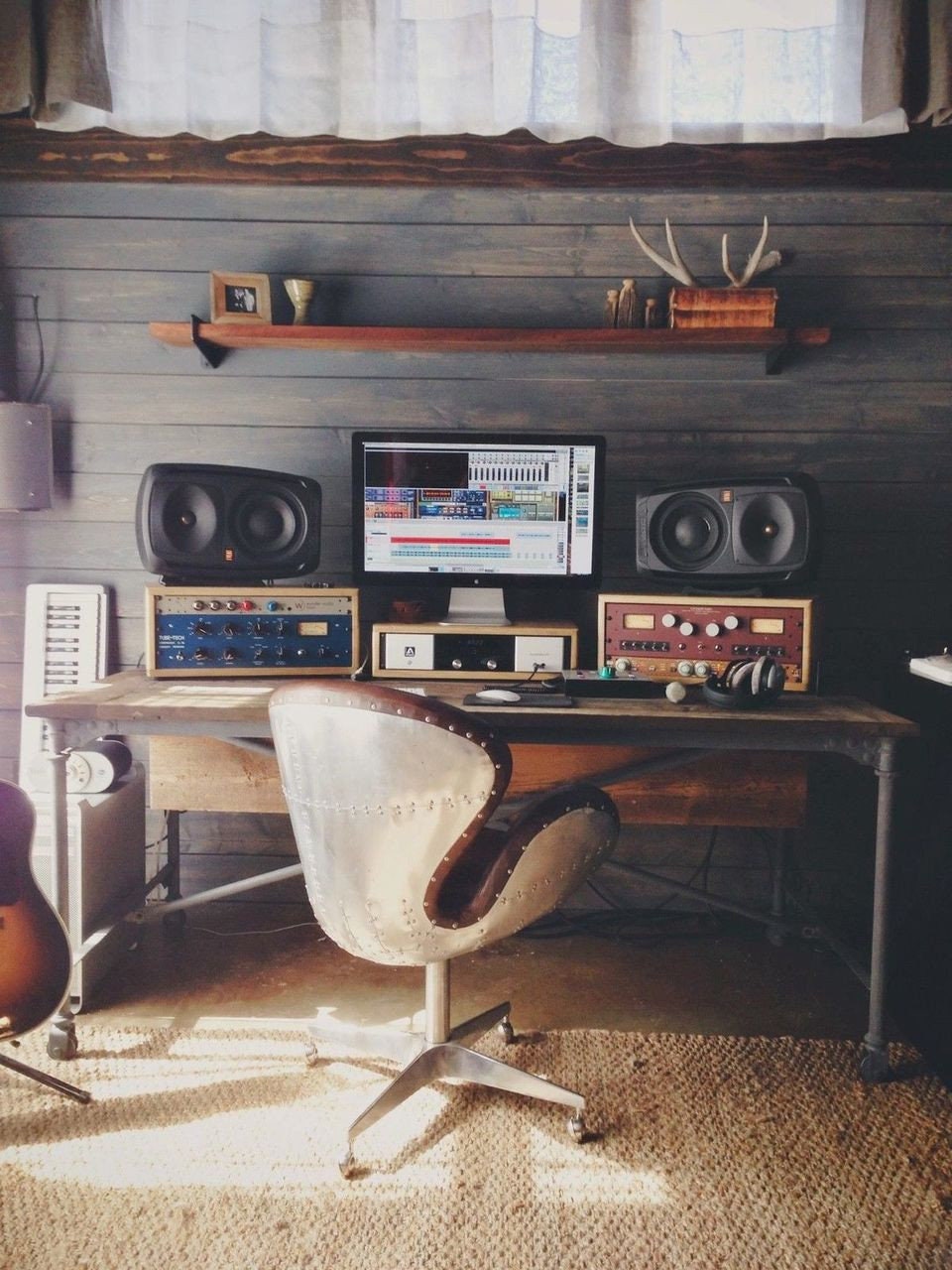 Nice-racks Slanted 8-space Studio Rack, Choose Your Stain, FREE ...