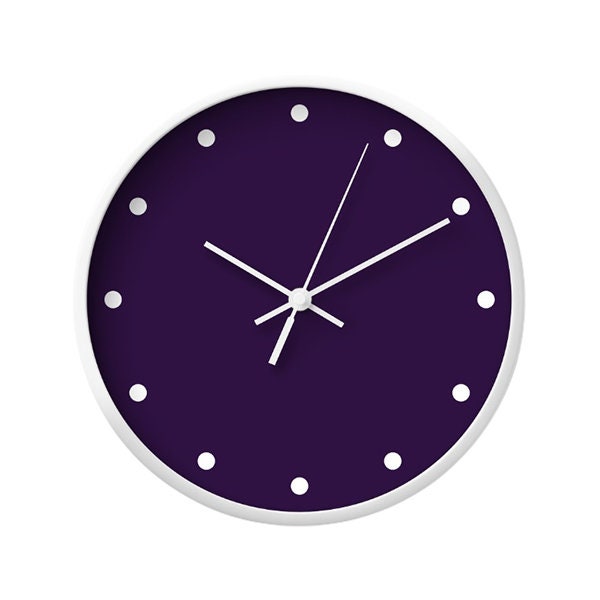 Purple Wall Clock - Etsy