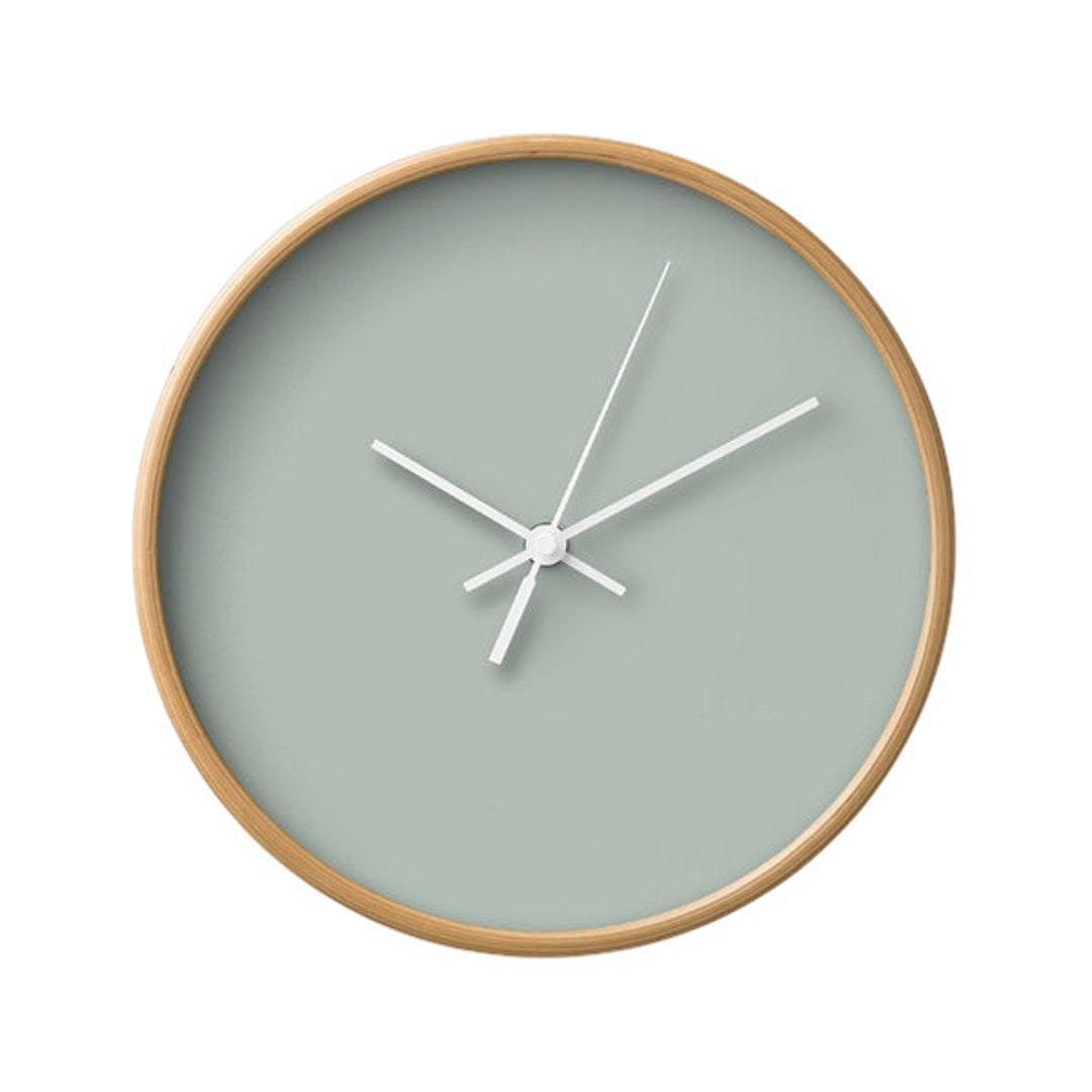 Solid Color Wall Clock. Ash, Gray, Neutral, Classic, Block, Minimalist ...