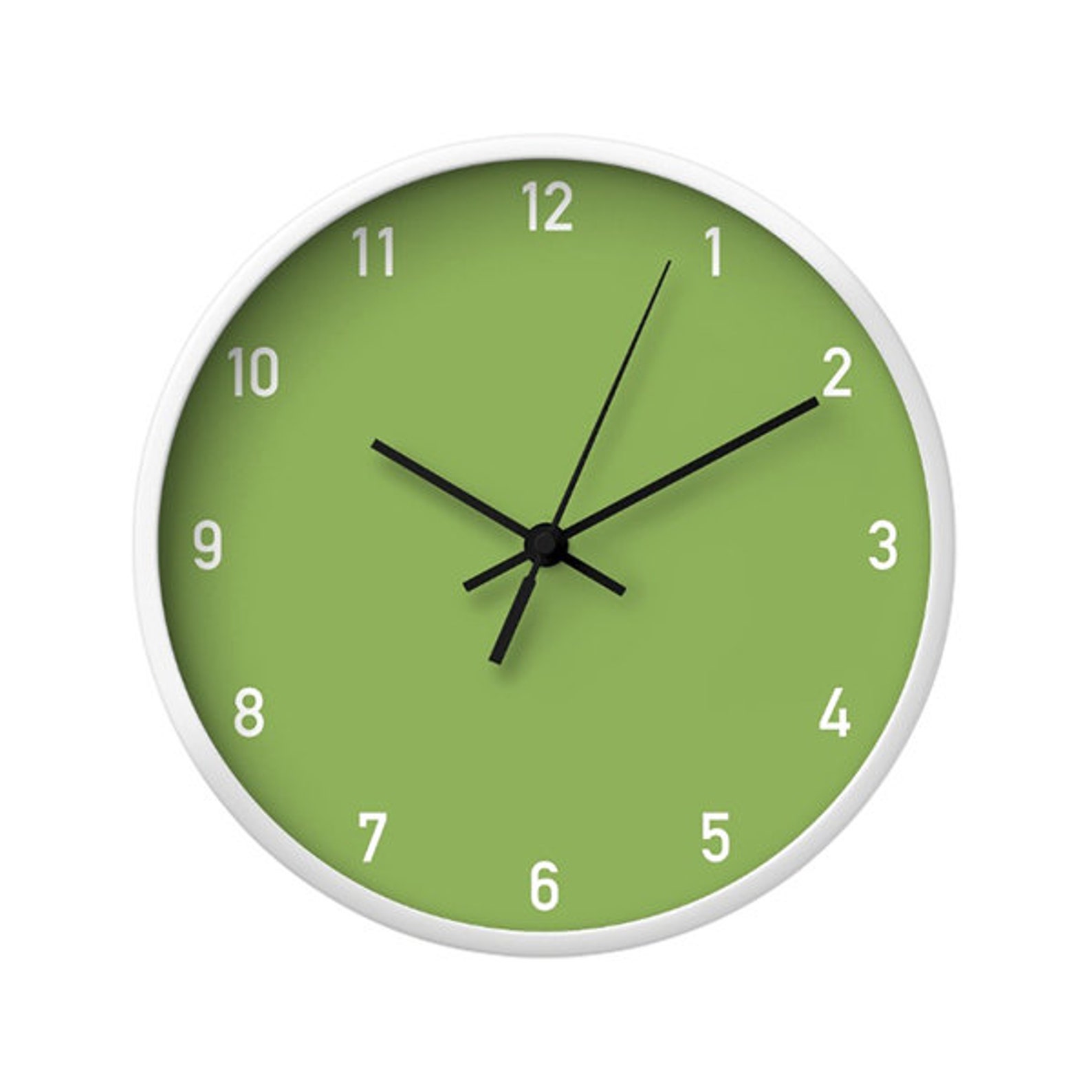 Numbers Wall Clock Turquoise Green Blue Color Solid Wood - Etsy