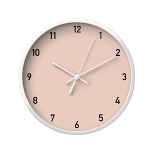 Numbers Wall Clock. Bone, Nordic, Classic, Neutral Color, Wall Decor ...
