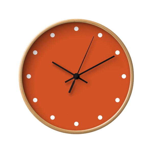 Orange Clock - Etsy