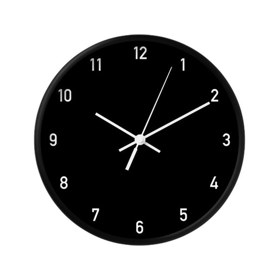 Numbers Wall Clock, Classic, Red, Color, Solid, Nordic, Minimalist sold ...