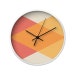 Mid Century Wall Clock Mustard Yellow Pink Geometric - Etsy
