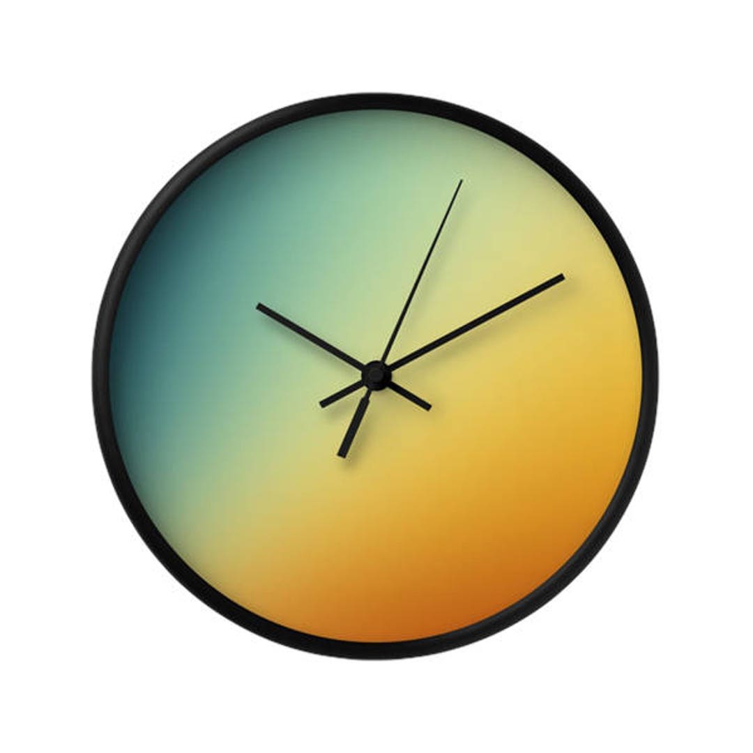 Gradient Ombre Blue Orange Wall Clock. Abstract Colored - Etsy