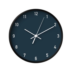 Numbers Wall Clock Turquoise Green Blue Color Solid Wood - Etsy