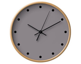 Taupe Wall Clock - Etsy