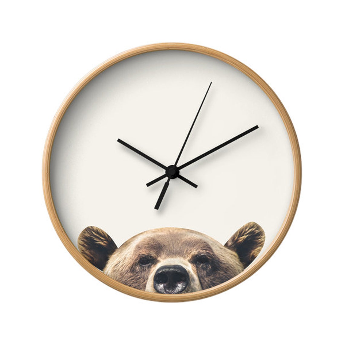 Bear Wall Clock. Animals Forest Kids Children Nature - Etsy