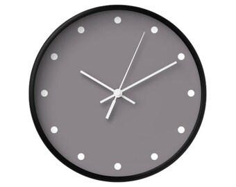 Taupe Wall Clock - Etsy