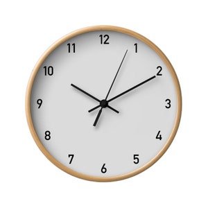 Numbers Wall Clock. Bone, Nordic, Classic, Neutral Color, Wall Decor ...