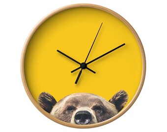 Cute Bear Wall Clock - Etsy