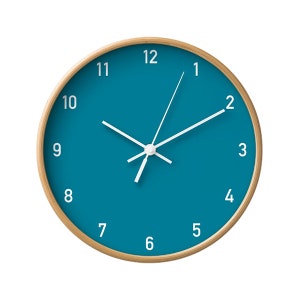Numbers Wall Clock. Classic, Blue, Navy, Dark Colour, Nordic ...